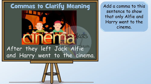 Commas To Clarify Meaning PowerPoint Lesson | Teaching Resources