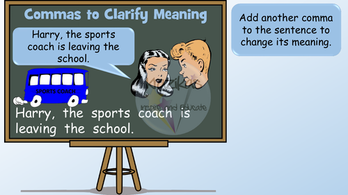 Commas To Clarify Meaning PowerPoint Lesson | Teaching Resources