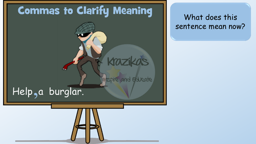 Commas To Clarify Meaning PowerPoint Lesson | Teaching Resources