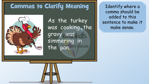 Commas To Clarify Meaning PowerPoint Lesson | Teaching Resources