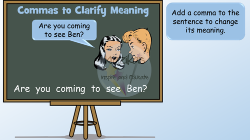 Commas To Clarify Meaning PowerPoint Lesson | Teaching Resources