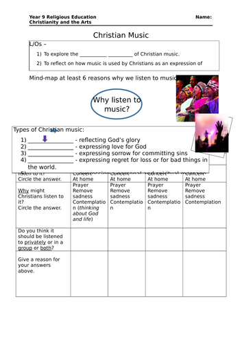 Christianity and Music | Teaching Resources