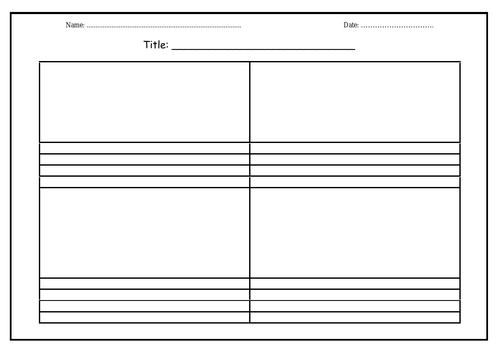 Storyboard Template 4 Boxes