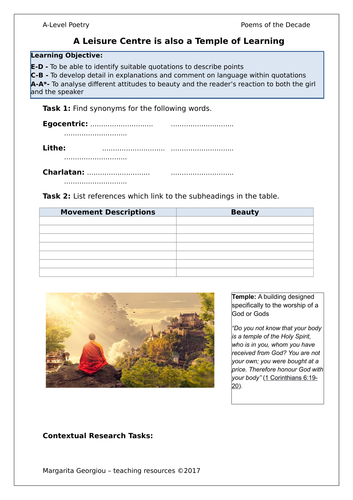 Poems of the Decade - A Leisure Centre is also a Temple of Learning ...