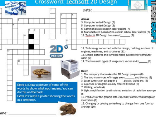Techsoft 2D Design Crossword Puzzle Technology Starter Activity ...