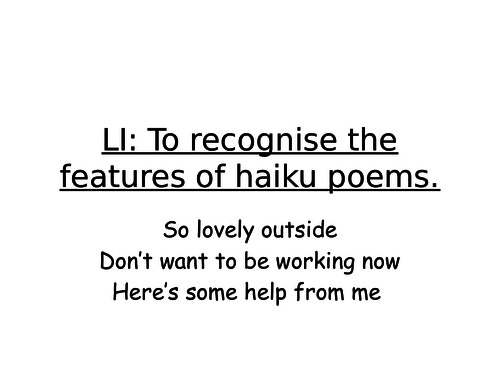 Haiku, Tanka, Limerick, Kenning Poetry | Teaching Resources