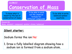 Conservation of Mass - NEW AQA GCSE | Teaching Resources