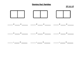 Fact Families using dominoes, part whole model and bar model | Teaching ...
