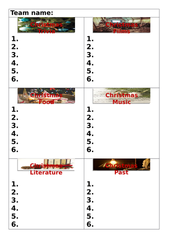 Christmas end of term quiz with answer sheet | Teaching Resources