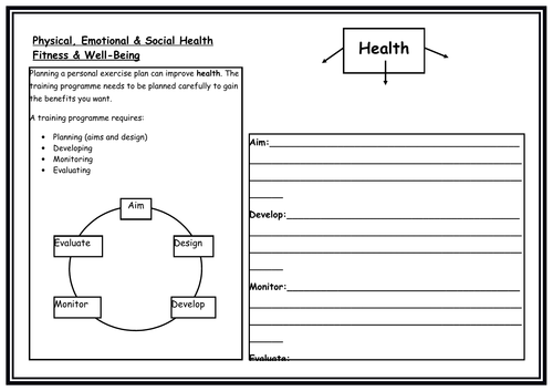 Physical - Emotional - Health - Worksheet and Apply your knowledge ...