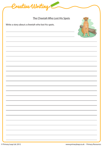 Creative Writing - The Cheetah Who Lost His Spots | Teaching Resources