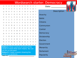 8 x DEMOCRACY Starter Activities British Values PSHE Keywords KS3 GCSE ...