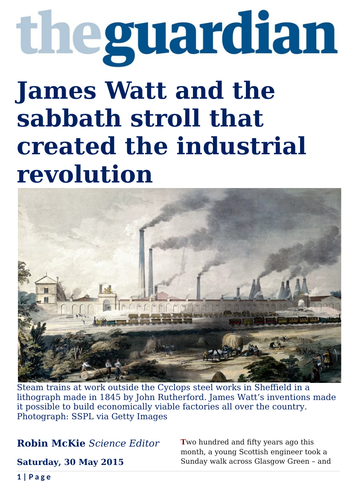 The Industrial Revolution | Teaching Resources