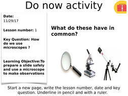 Lesson on microscopes KS3 Science | Teaching Resources