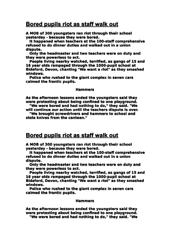 Newspapers / Non-Fiction Complete KS3 Unit of Work English | Teaching ...