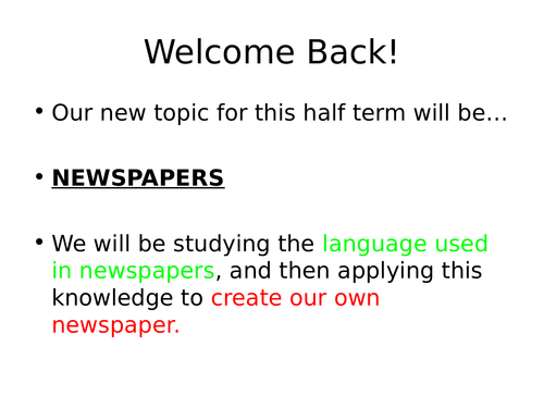 Newspapers / Non-Fiction Complete KS3 Unit of Work English | Teaching ...