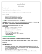 Fraction Lesson plan | Teaching Resources