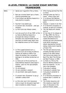A-LEVEL FRENCH La Haine Essay Writing Framework | Teaching Resources