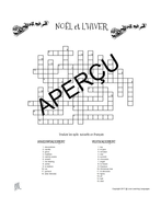 French Noël Mots Croisés - French Christmas Crossword Puzzle | Teaching ...