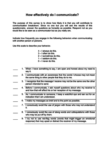 Communication Barriers | Teaching Resources