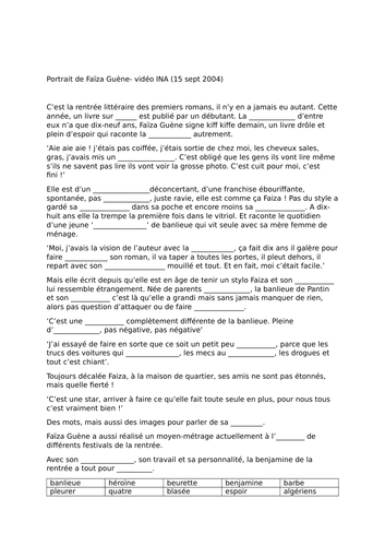 Kiffe kiffe demain_Introduction | Teaching Resources