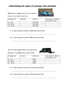 exchange rates worksheets | Teaching Resources