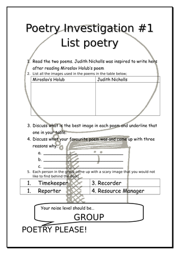 Poetry Please! Poetry Investigation Unit | Teaching Resources