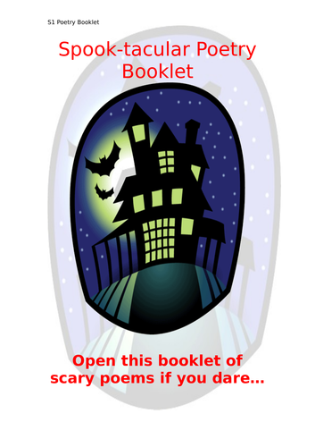 Spooky Poetry Unit of Work | Teaching Resources
