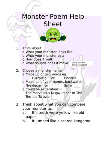 Spooky Poetry Unit of Work | Teaching Resources