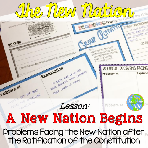 George Washington and John Adams Unit: Problems Facing the New Nation ...