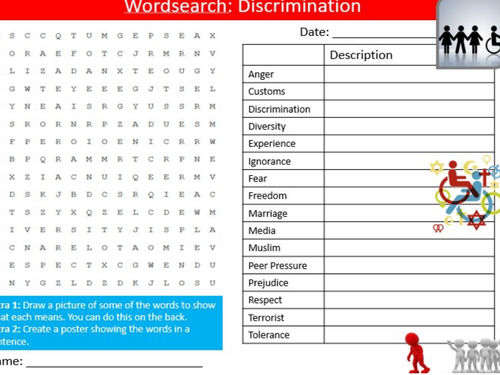 Discrimination Wordsearch British Values PSHE Starter Keywords Activity ... Discrimination Wordsearch British Values PSHE Starter Keywords Activity ...