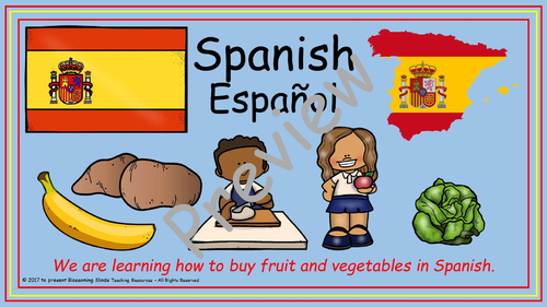 Spanish Fruit and Vegetables lesson and resources | Teaching Resources