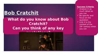 Bob Cratchit - Close analysis | Teaching Resources