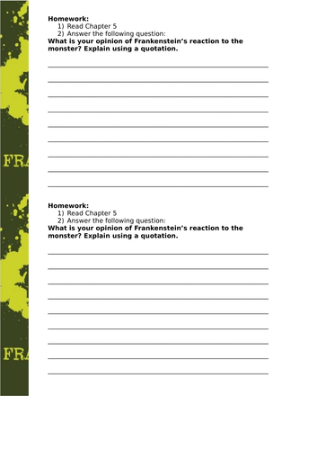Frankenstein - Teaching Pack | Teaching Resources
