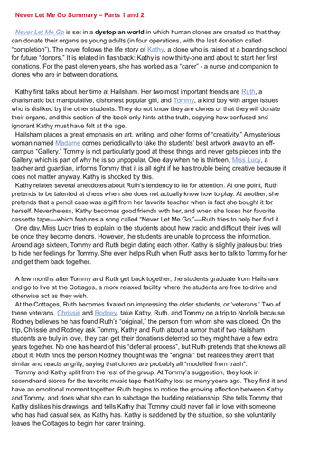 Never Let Me Go - Teaching Pack | Teaching Resources