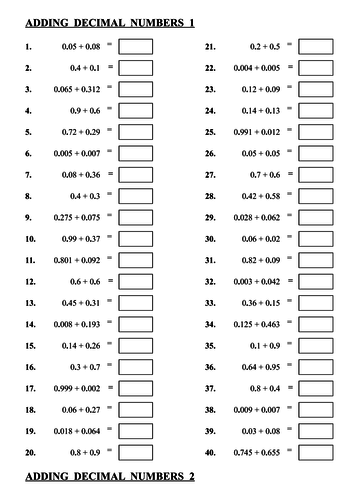 Numeracy Skills | Teaching Resources