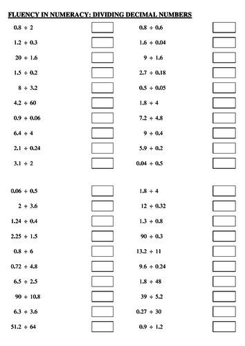 Numeracy Skills | Teaching Resources