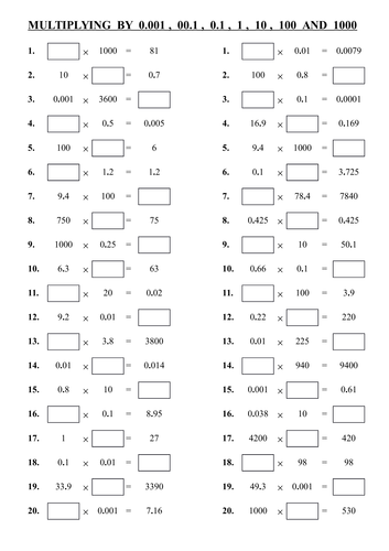 Numeracy Skills | Teaching Resources
