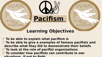 AQA GCSE RE - Religion, Peace and Conflict - Pacifism | Teaching Resources
