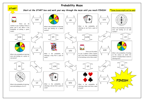 Probability Maze Activity | Teaching Resources
