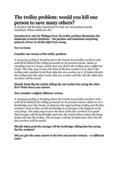 PHILOSOPHY FOR CHILDREN - THE TROLLEY PROBLEM P4C | Teaching Resources