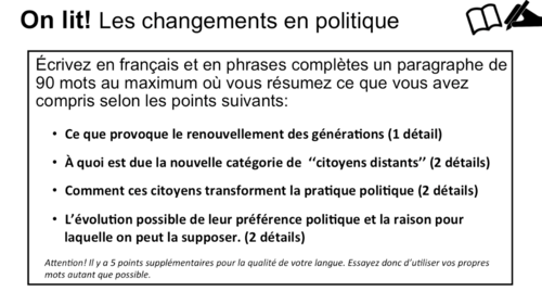 Les ados et l'engagement politique, motivés ou démotivés? A level ...