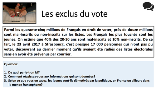 Les ados et l'engagement politique, motivés ou démotivés? A level ...