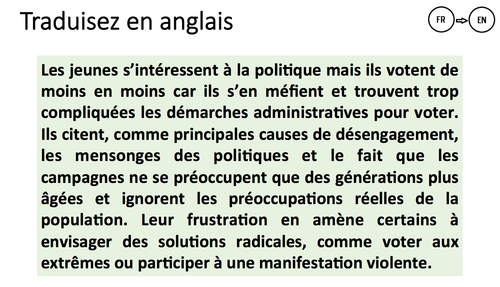 Les ados et l'engagement politique, motivés ou démotivés? A level ...