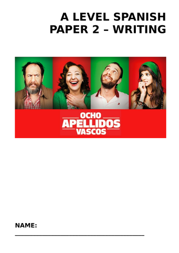 Spanish A Level - Writing support bundle. Perfect for home learning ...