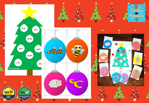 Phonics Christmas Tree Bingo - Phase 3 | Teaching Resources
