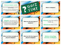 Animal Adaptions PowerPoint & Quiz | Teaching Resources