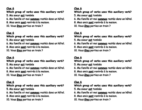 Perfect tense investigation lesson - French | Teaching Resources