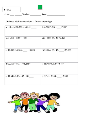 Place value, addition and subtraction 9 differentiated worksheets for ...