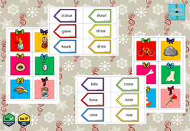 Phonics Christmas Present Match - Phase 5 | Teaching Resources